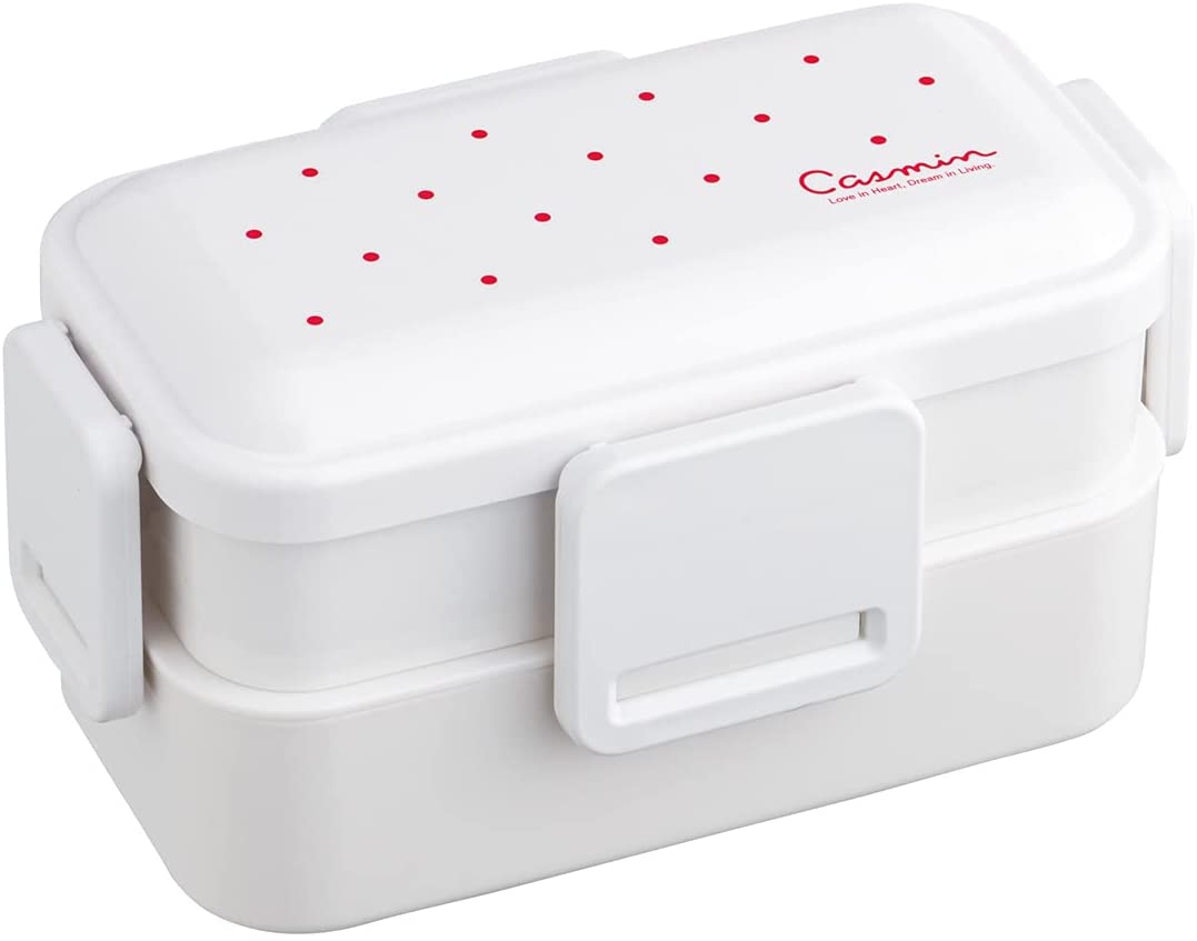 Skater Ag + Silver Ion Antibacterial Dome-shaped lid 2-stage lunch box 600ml Casmin Ivory ...