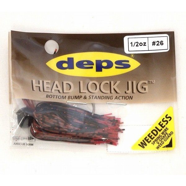 DEPS Lures Saltwater Wire Guard Headlock Jig Weedless 1/2oz #26 Fire ...