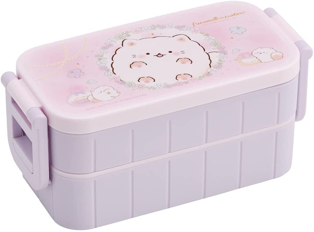 Skater Ag + Antibacterial 2-stage Lunch Box 600ml Lunch Box Soft Nekoron Made in Japan YZW3AG-A ...