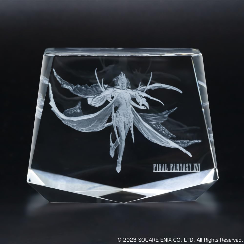 FINAL FANTASY XVI Laser Engraved Crystal Glass - Discovery Japan Mall