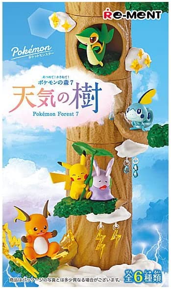 Re-Ment Pokemon Collect! Kasanete! Pokemon Forest 7 Weather Tree Box ...