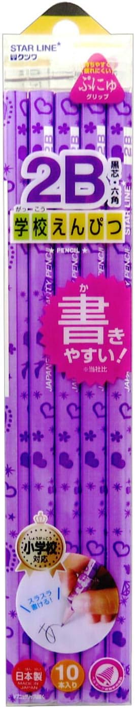 Kutsuwa Star Line Pencil 2B Purple ST102PU - Discovery Japan Mall