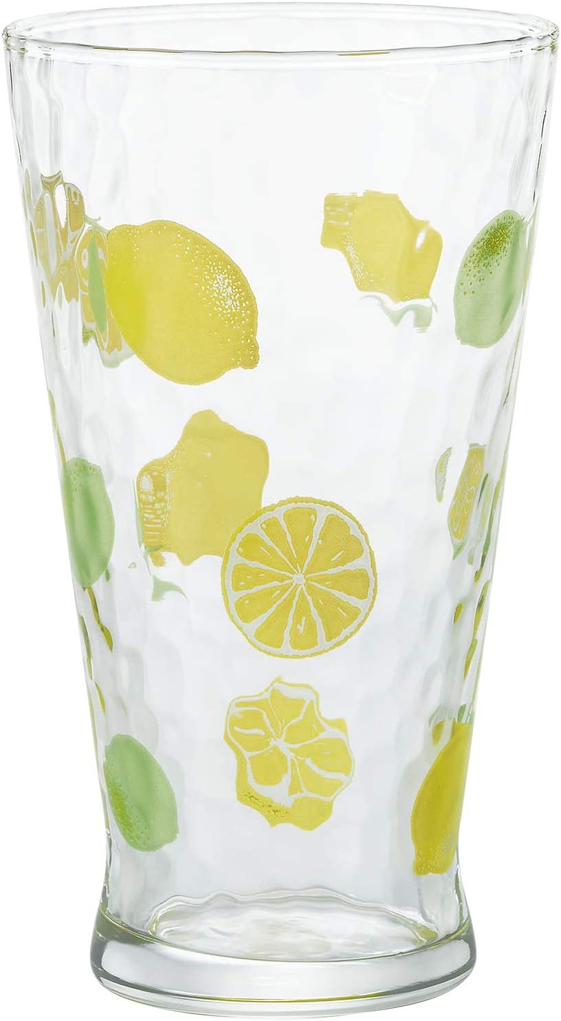 Aderia Glass Clear L Fruit Drop Lemon 385ml Made in Japan 1 box 6126 - Discovery Japan Mall