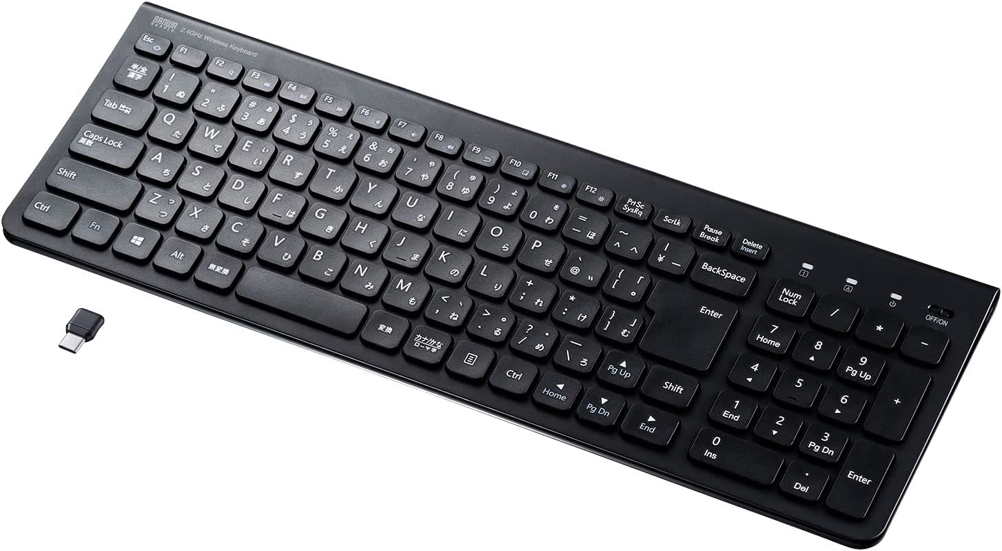 Sanwa Supply Keyboard Wireless USB Type-C Connection Rechargeable Slim ...