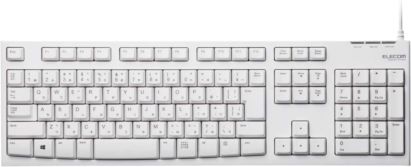 Elecom Keyboard Wired Membrane Rohs Compliant 10 Million Times Heavy ...