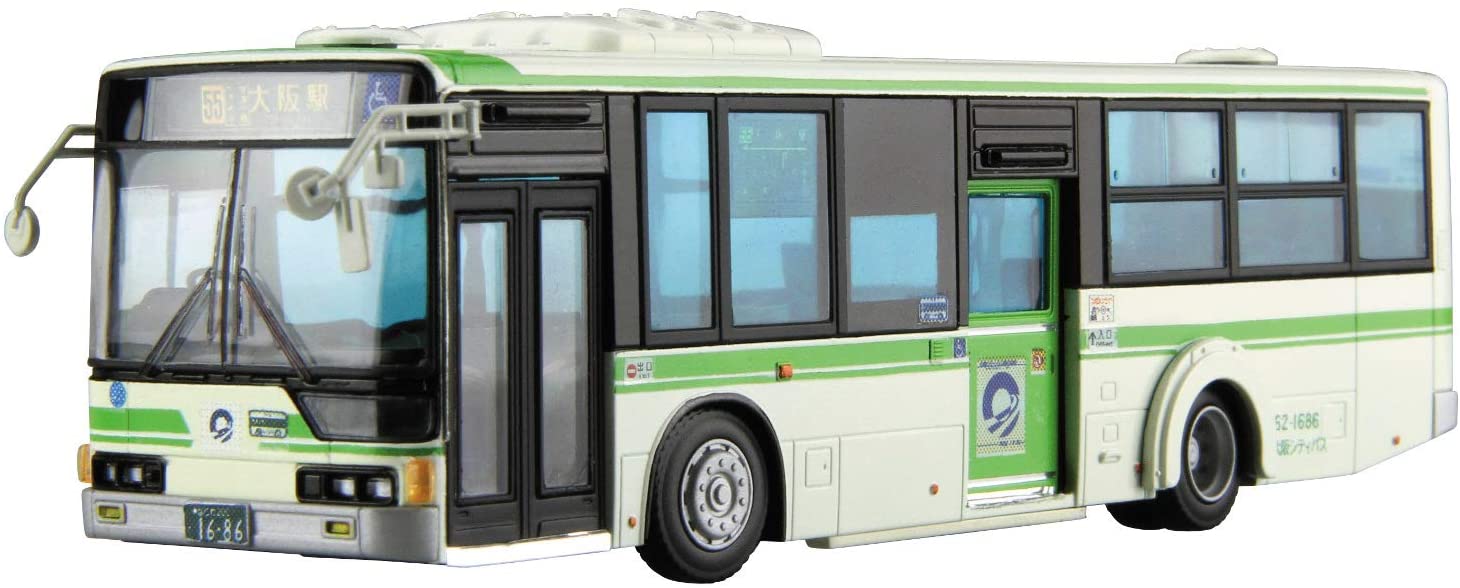 AOSHIMA 1/80 Working Vehicle Series No.2 Mitsubishi Fuso MP37 Aerostar (Osaka City Bus) Plastic ...