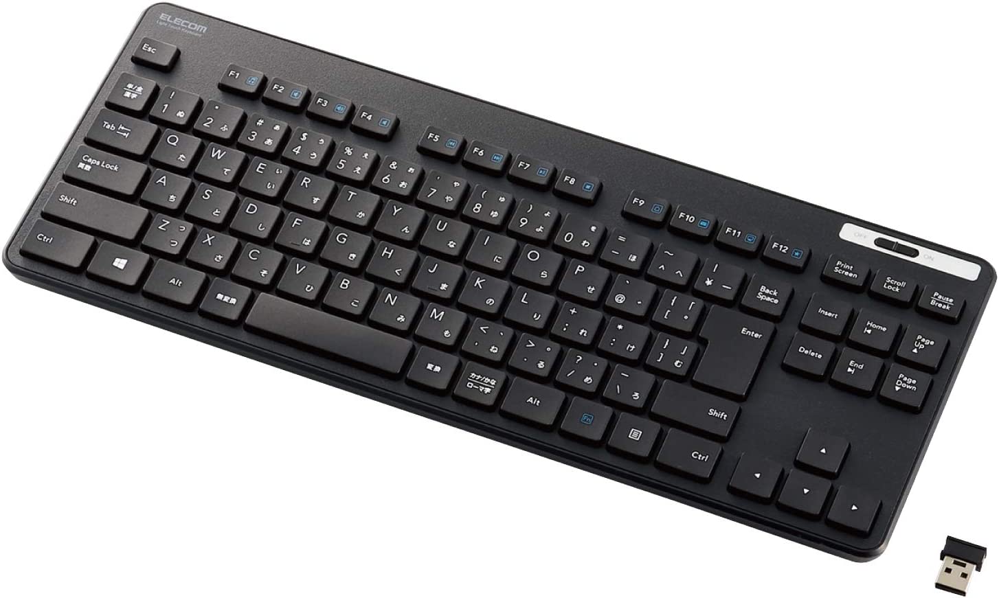 Elecom Wireless Keyboard TK-FDM109TKBK Thin Membrane Type Antibacterial ...