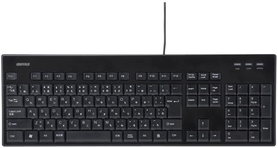 BUFFALO USB Connection Wired Washable Keyboard Washable Model Black ...
