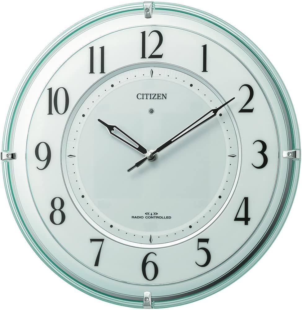 RHYTHM Citizen Wall Clock Radio Controlled Clock Analog Solar Auxiliary ...