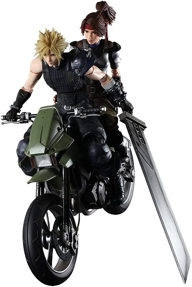 Final Fantasy VII Remake PLAY ARTS Kai Jesse, Cloud & Bike Set PVC ...