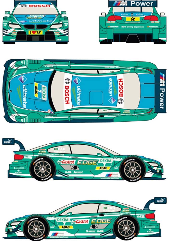 RDT24 / 001 1/24 BMW M3 DTM Car No.7 Castle dge 2013 Decal - Discovery ...