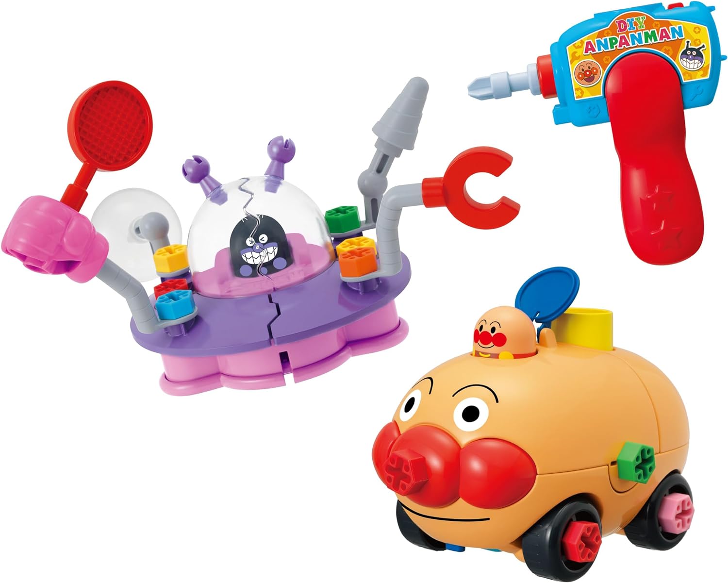 Anpanman Freshly assembled DIY Have lots of fun! Nose punch! Neji Neji ...