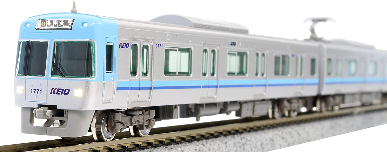 Greenmax N gauge Keio 1000 series 5th car, light blue 5-car train set ...