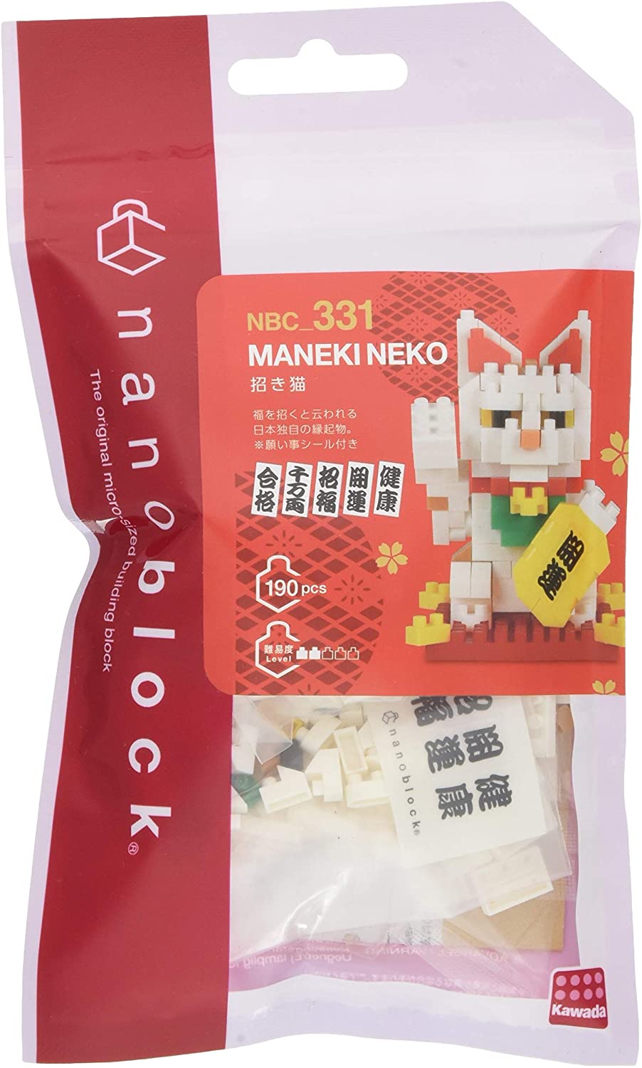 Kawada Nanoblock Maneki Neko NBC_331 - Discovery Japan Mall