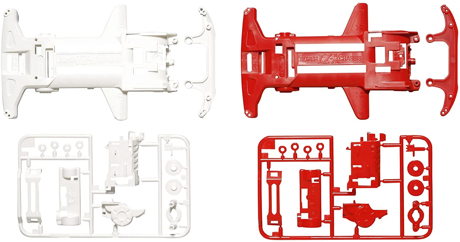 Tamiya Mini 4WD Limited Series Super TZ-X Reinforced Chassis Set (White ...