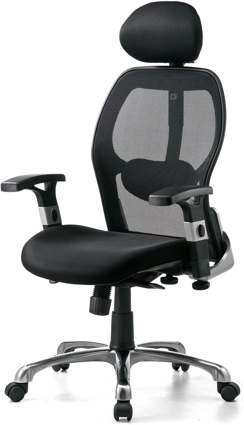 Sanwa Direct 150-SNC097 Mesh Chair, Synchro Rocking, Waist Support ...