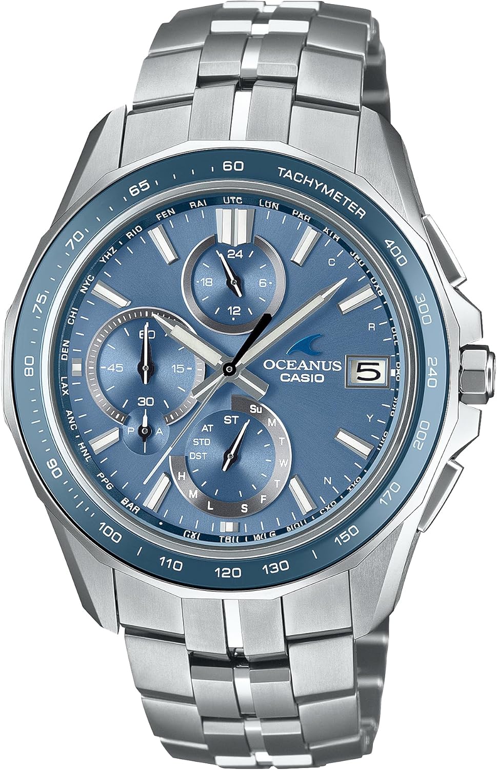 CASIO Oceanus Manta Bluetooth Equipped Radio Solar Sapphire Glass OCW-S7000E-2AJF Men's Silver ...