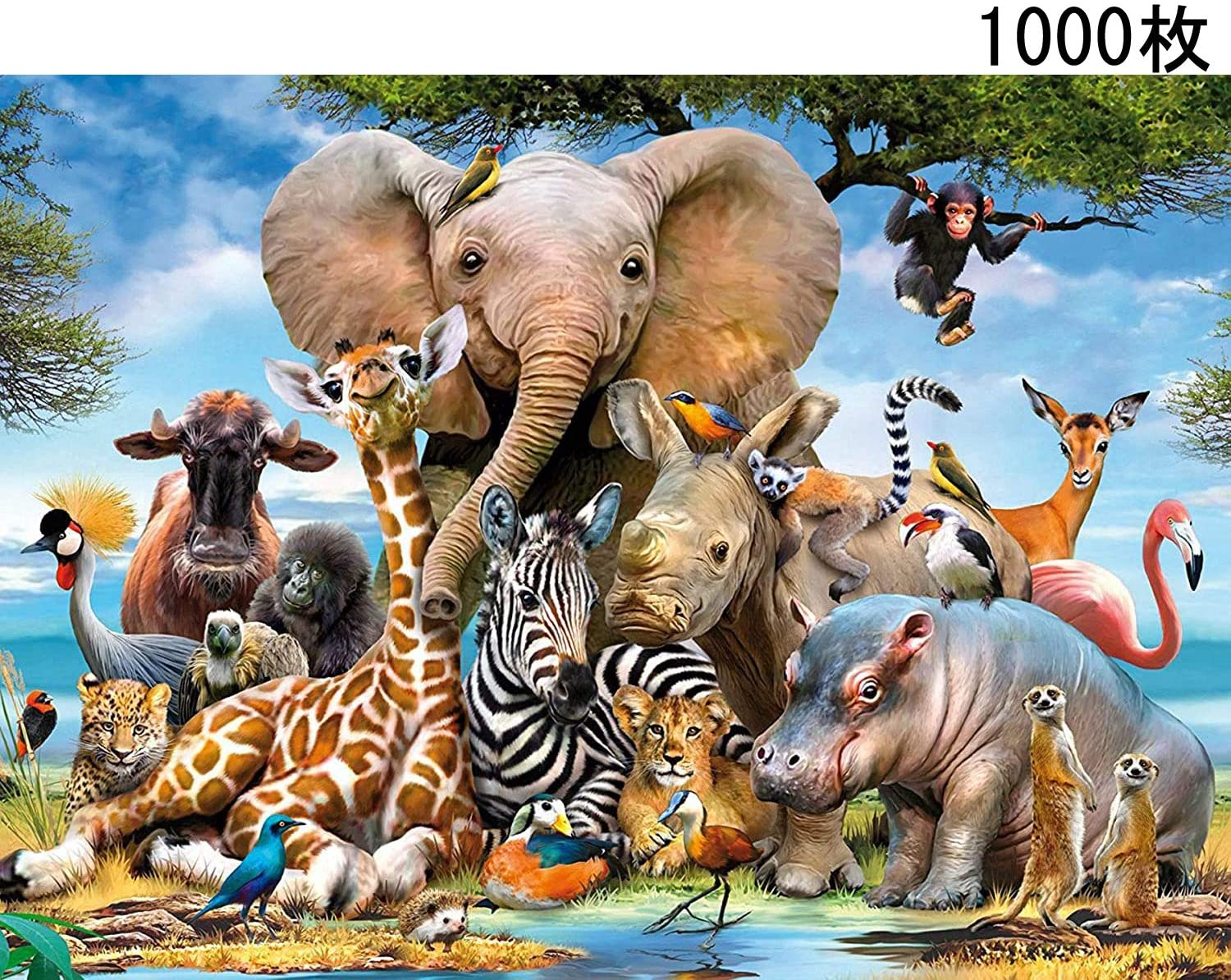 Puzzle 1000 peas wildlife theme educational toys for adults DIY wall ...