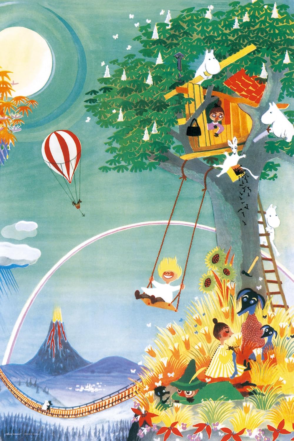 Yanoman 1000 Piece Jigsaw Puzzle MOOMIN Rainbow House/Moomin (50x75cm) - Discovery Japan Mall