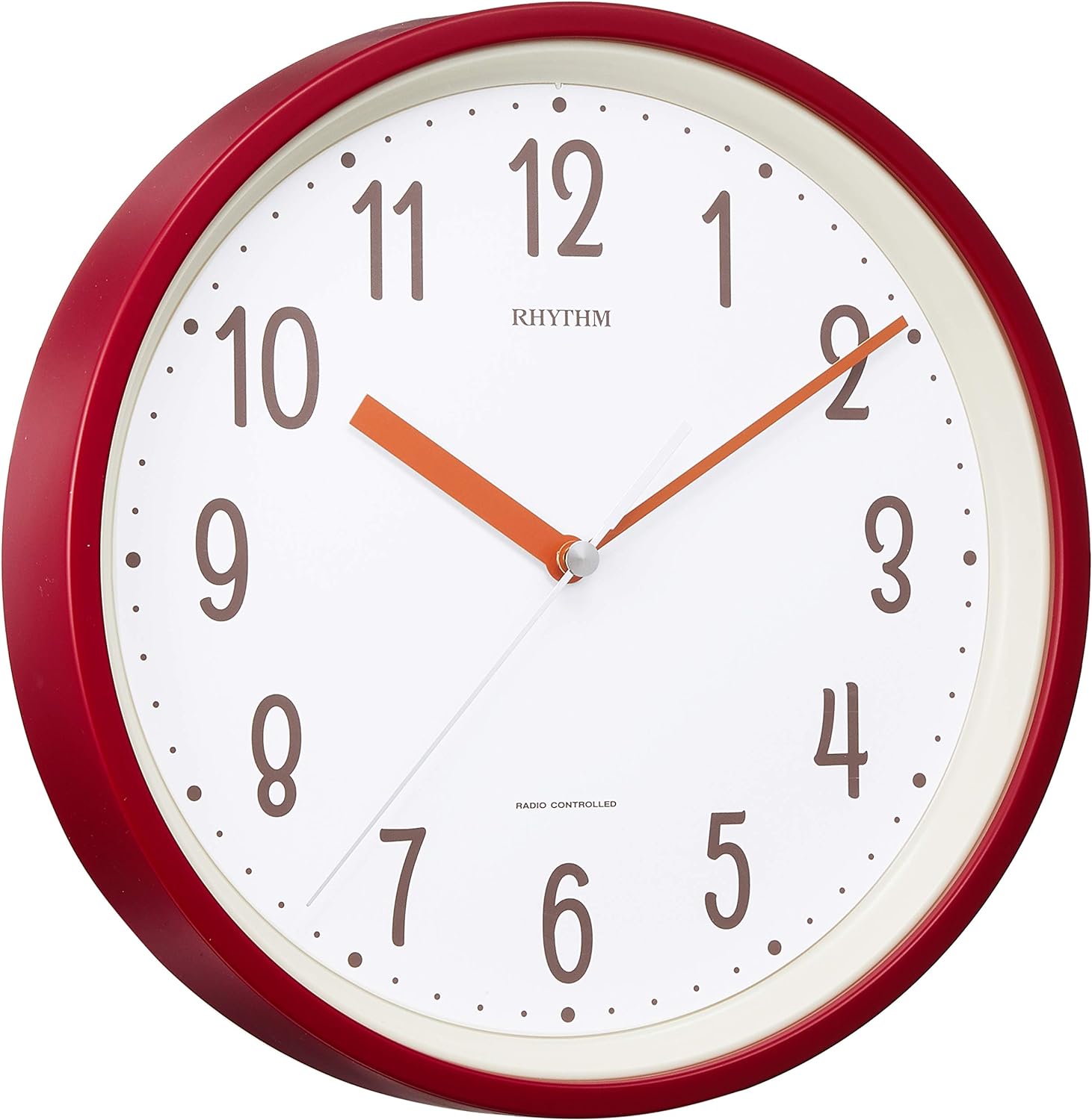 RHYTHM Wall Clock Radio Clock Continuous Second Hand Small Hanging ...