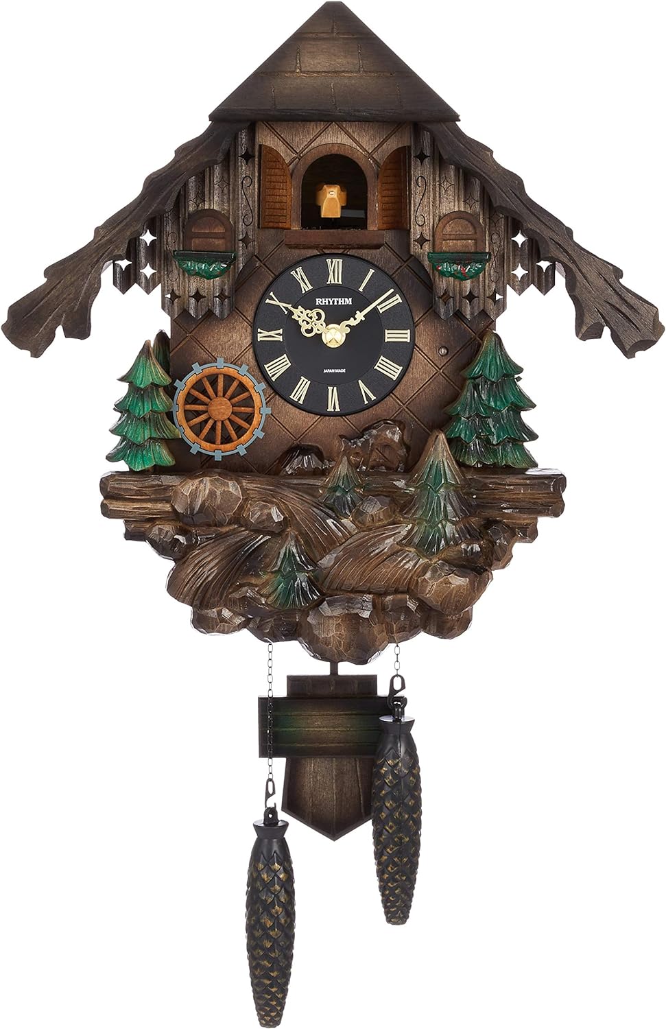 RHYTHM Cuckoo Clock Wall Clock (Made in Japan) Made in Japan Cuckoowald ...