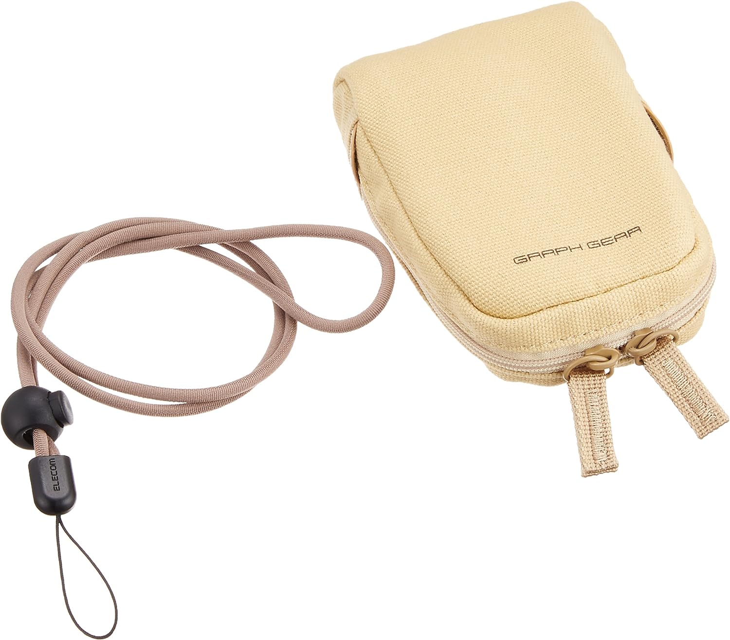 ELECOM Digital Camera Case Neck Strap Cotton Beige DGB-057BE - Discovery Japan Mall