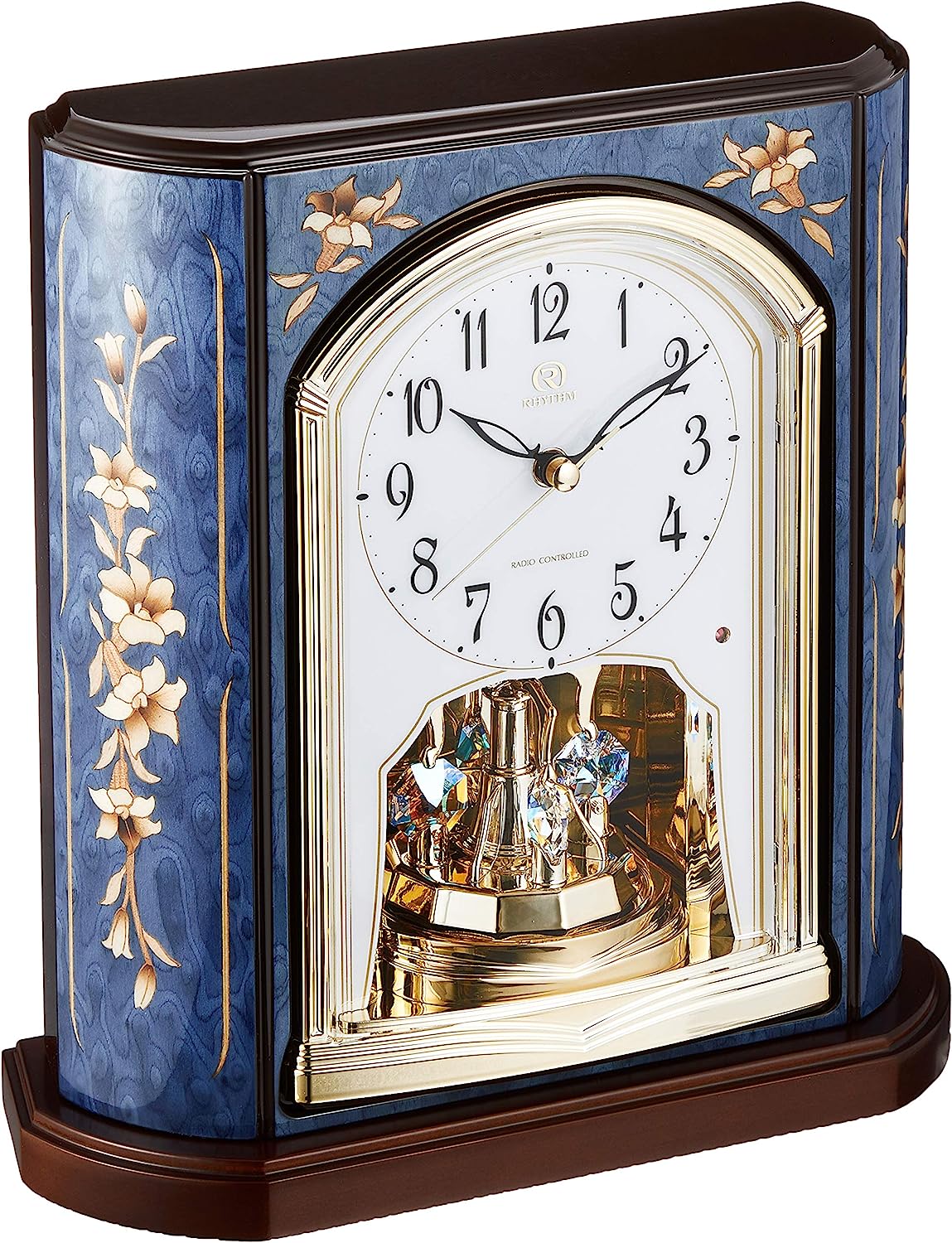 Rhythm Radio Clock RHG-S69 Japanese Inlay 4RY701HG04 Blue Inlay Finish ...