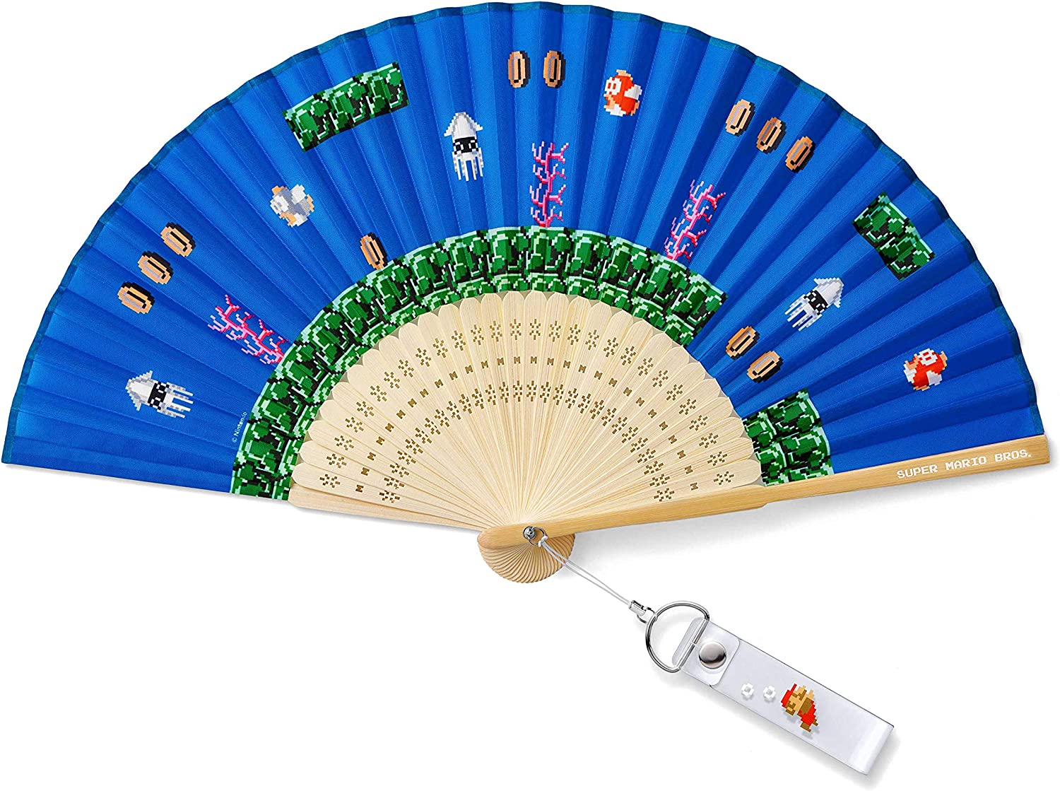 Nintendo Sales Super Mario Travel Folding Fan (Underwater Course) NSL ...