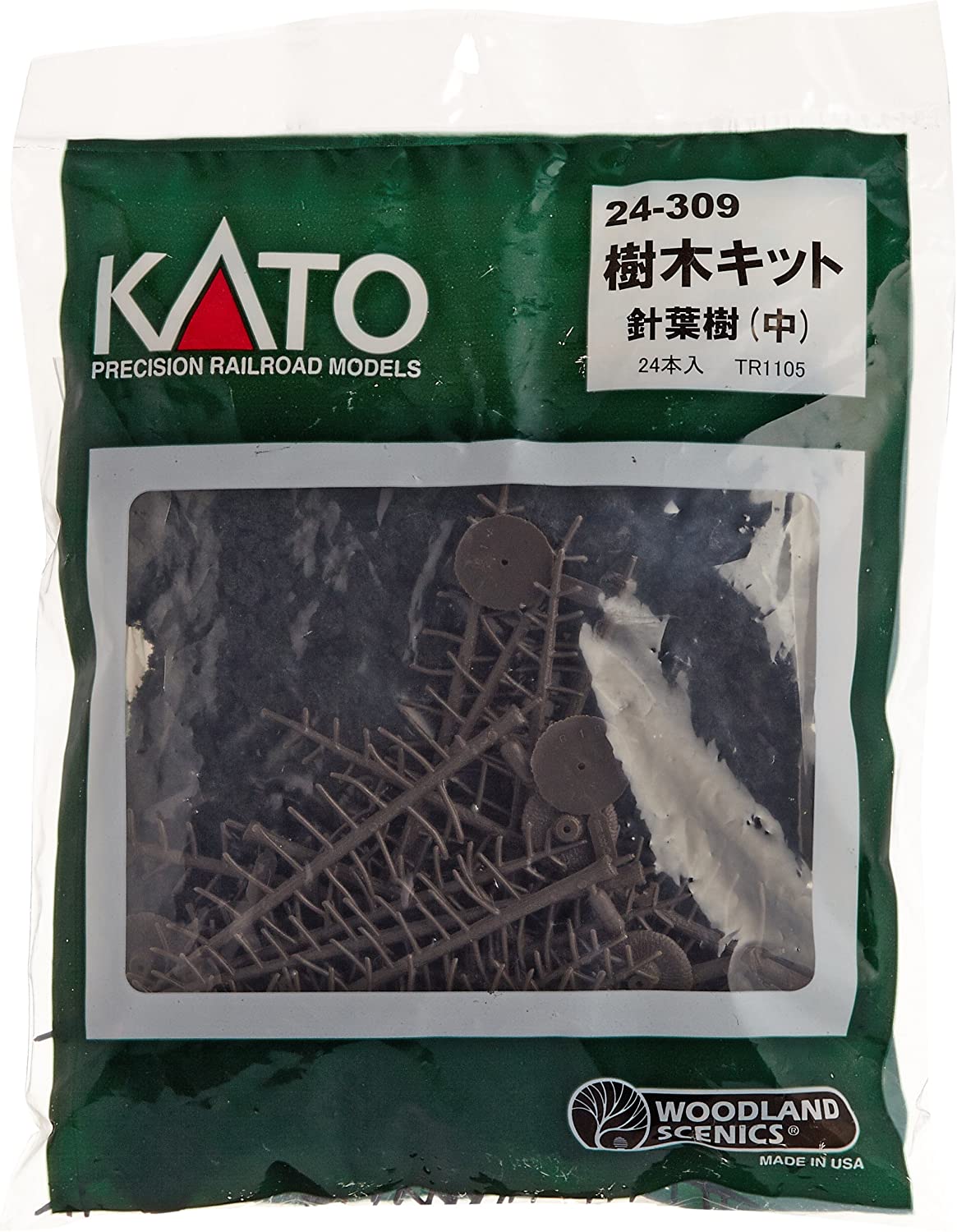 KATO Tree Kit Conifer Medium 24 Pieces TR1105 24-309 Diorama Supplies ...