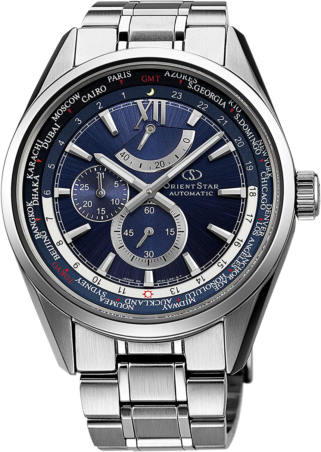 ORIENT STAR World Time Mechanical Automatic Navy WZ0041JC Men's - Discovery Japan Mall