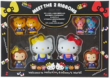 SANRIO Hello Kitty figure set (HELLO KITTY ACTION -MEET THE 2 RIBBONS ...