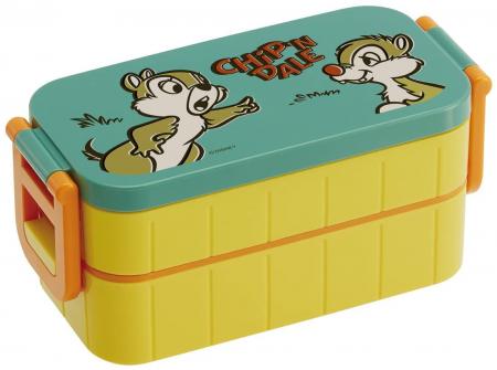 Skater Ag + Antibacterial 2-stage Lunch Box 600ml Lunch Box Disney Chip & Dale Retro Made in ...