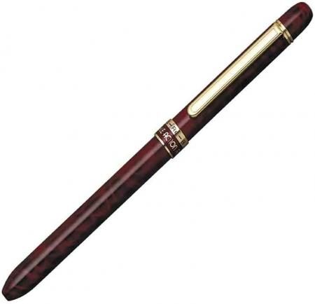 PLATINUM Fountain Pen Multi-Function Pen Double 3 Action Notebook Red ...