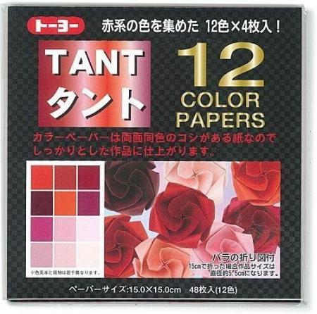 Tanto 12 Color Paper 15.0 Red - Discovery Japan Mall