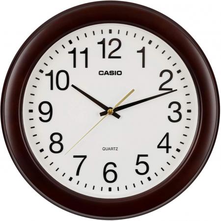 CASIO Wall Clock Quartz Clock Wooden Frame Dark Brown Wood IQ-132-5JF ...