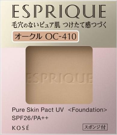 ESPRIQUE Pure Skin Pact UV OC-410 Ocher 9.3g Refill 1 Foundation SPF26/PA++ Pores Uneven Color ...