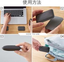 Elecom Wrist Rest MINIO Compact, Portable, Sticky, Non-Slip Interior, Slate Black MOH-MNO01BK ...