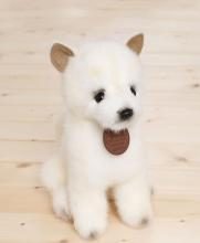 Graceful dog (made in Japan) Kishu dog sitting plush toy total length ...