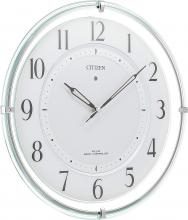 RHYTHM Citizen Wall Clock Radio Controlled Clock Analog Solar Auxiliary ...